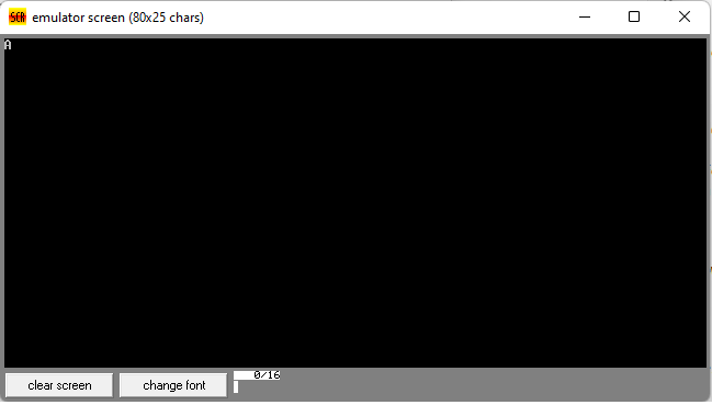 How To Print A Character Or String To The Emulator Screen In X86 