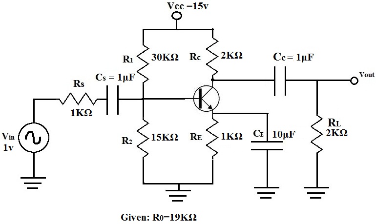 Example Of AC Transistor Circuit Analysis Of The Mid Frequency Response