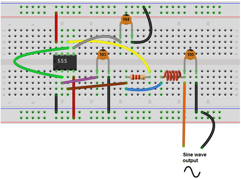 Sine Wave Generator Schematic Diagram